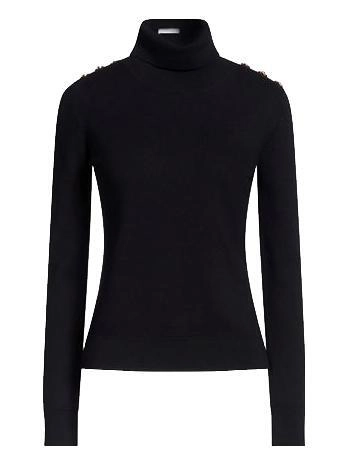 Versace Turtleneck In Virgin Wool - Black