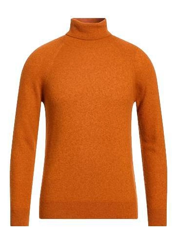 MOORER Turtleneck Cashmere And Silk Blend Knit - Orange