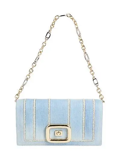 ROGER VIVIER Textile Shoulder Bag - Blue