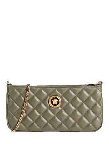 Versace Quilted Lambskin Crossbody Bag - Green