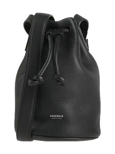 CASASOLA Calfskin Bucket Bag - Black