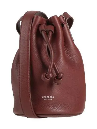CASASOLA Calfskin Bucket Bag - Red