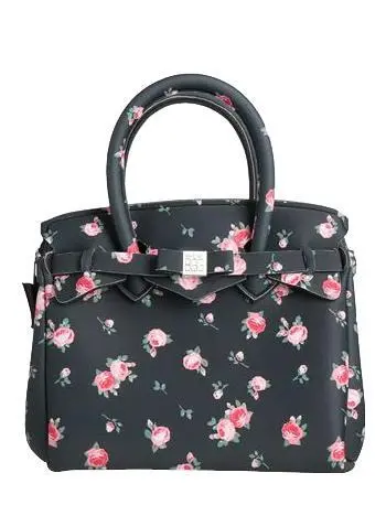 Save My Bag Floral-print Scuba Tote - Charcoal