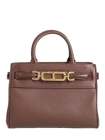 TOM FORD Calfskin Leather Tote Handbag - Brown