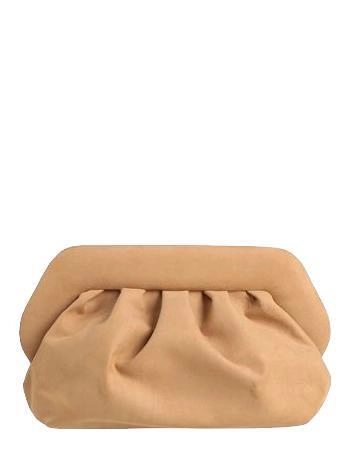 THEMOIRE Clutch In Brushed Synthetic Material - Camel