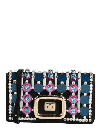 ROGER VIVIER Cross-body Bag With Appliqués - Black