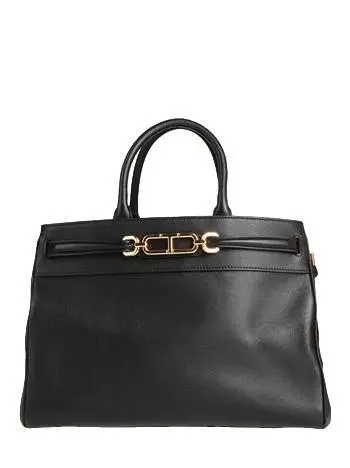 TOM FORD Calfskin Leather Tote - Black