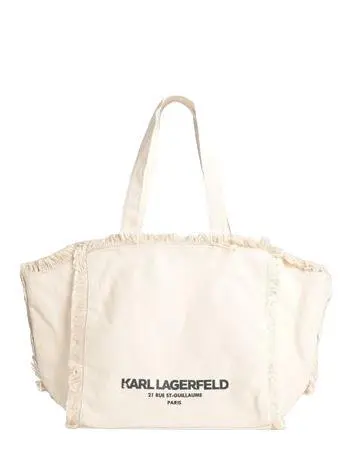 Karl Lagerfeld Shopper Bag In Organic Cotton - White