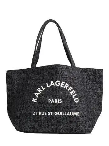 Karl Lagerfeld Organic Cotton Canvas Shopper Bag - Black