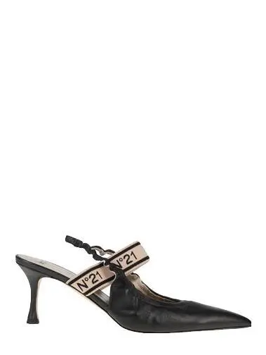 N°21 Leather Slingback Pumps - Black