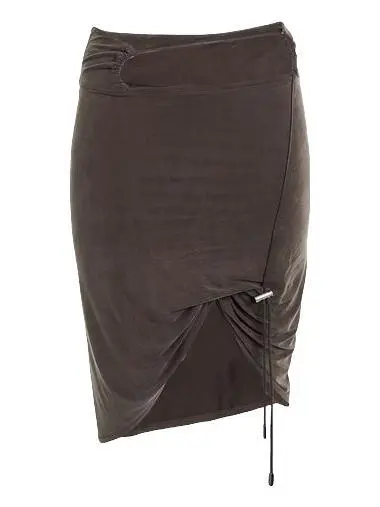 Jacquemus Asymmetric Jersey Mini Skirt - Brown