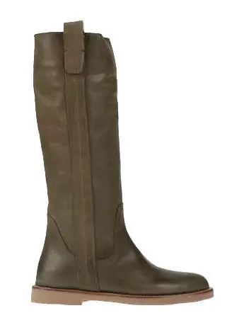 INUOVO Military Leather Knee-high Boots - Green