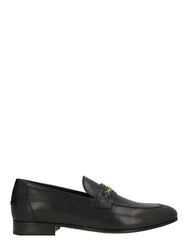 Valentino Garavani Leather Loafers With Logo - Black