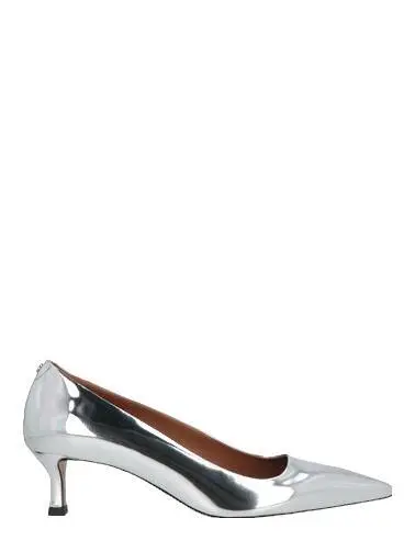 Maje Leather Pumps - Silver