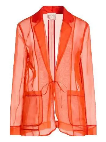 FORTE_FORTE Silk Organza Blazer - Orange
