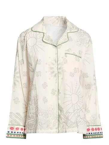 ARIZONA LOVE Woven Two-tone Shirt With Embroidered Details - White