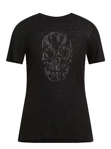 John Varvatos T-shirt Size Linen, Modal - Black