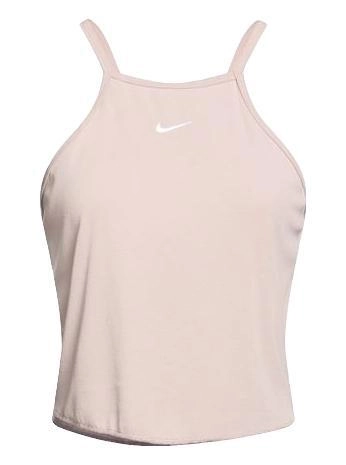 Nike Ribbed Jersey Square Neck Sleeveless Top - Sand