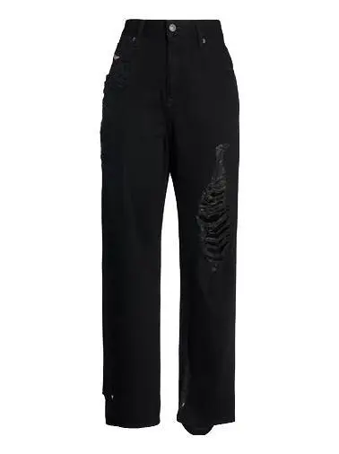 DIESEL® Straight-leg Distressed Jeans - Black