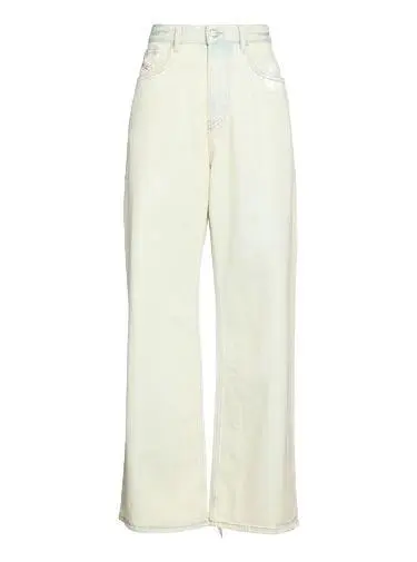 DIESEL® Wide-leg Jeans With Fringed Hem - Blue