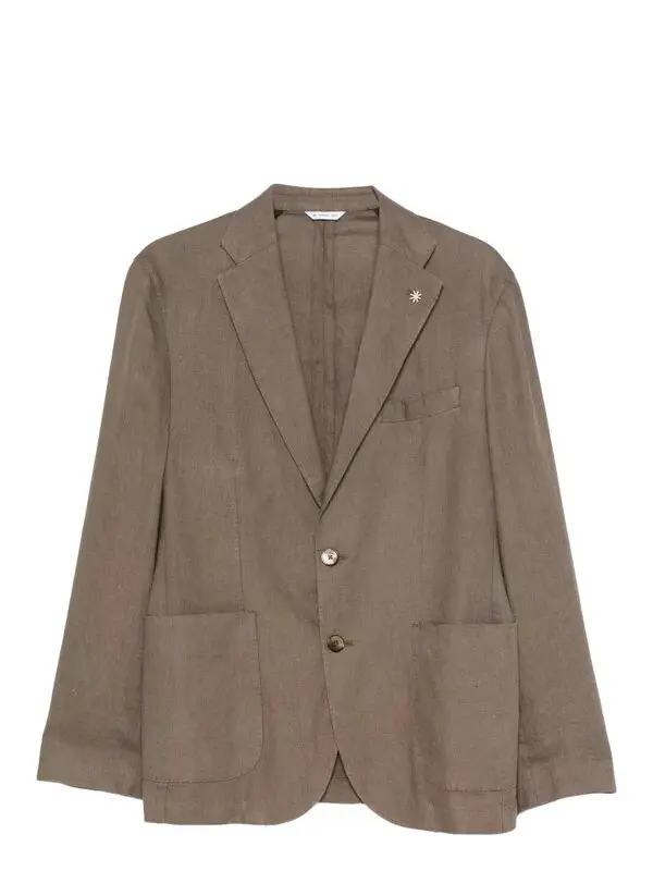 MANUEL RITZ Single-breasted Patch-pocket Suit - Brown