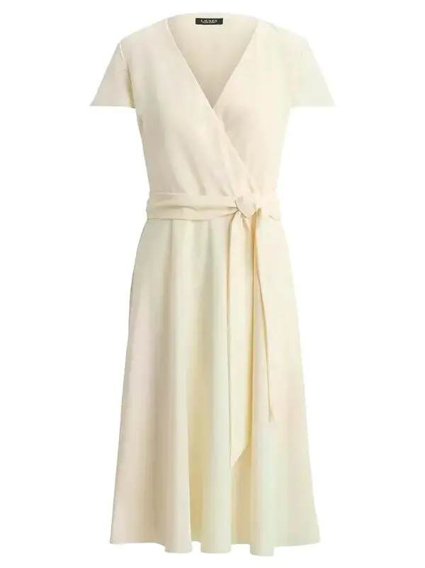Ralph Lauren Belted Wrap Dress - Neutrals