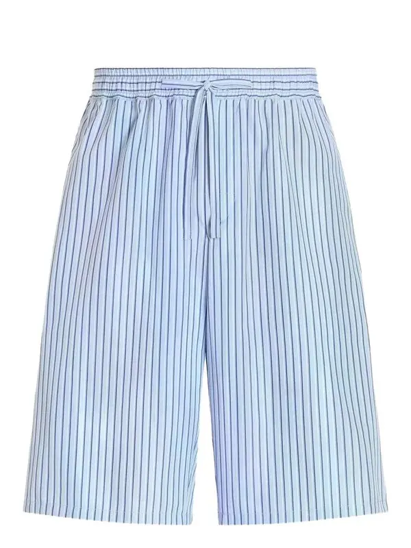Dolce & Gabbana Striped Poplin Bermuda Shorts - Blue