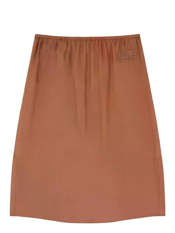 MAISON MARGIELA Elastic-waistband Midi Skirt - Brown