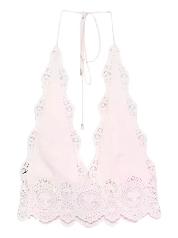 Retrofete Kismet Lace-trim Top - Pink