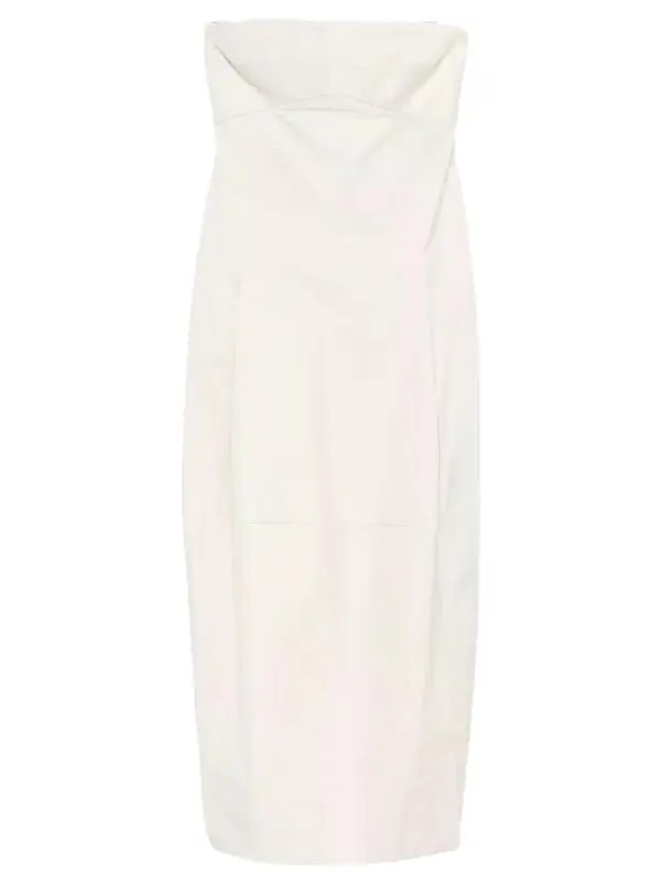 ST. AGNI Pleated Cocoon Dress - Neutrals