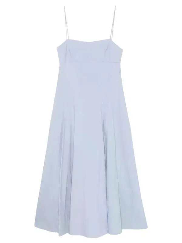 ST. AGNI Pleated Cotton Dress - Blue