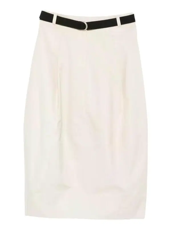 ST. AGNI Pleated Cocoon Skirt - Neutrals