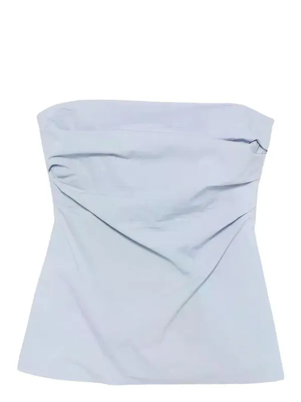 ST. AGNI Strapless Tie-back Top - Blue