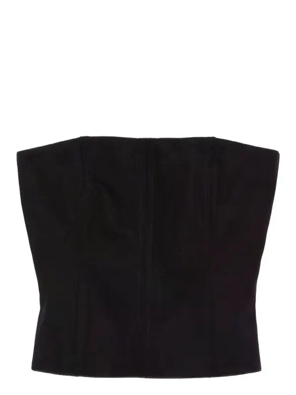 Veronique Leroy Strapless Zip-fastening Top - Black