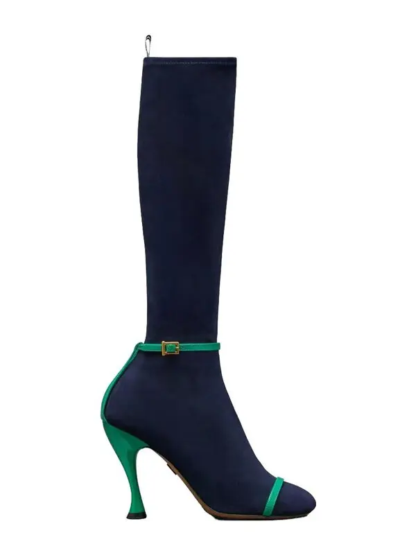 Thom Browne Stripe Buckle Boots - Blue