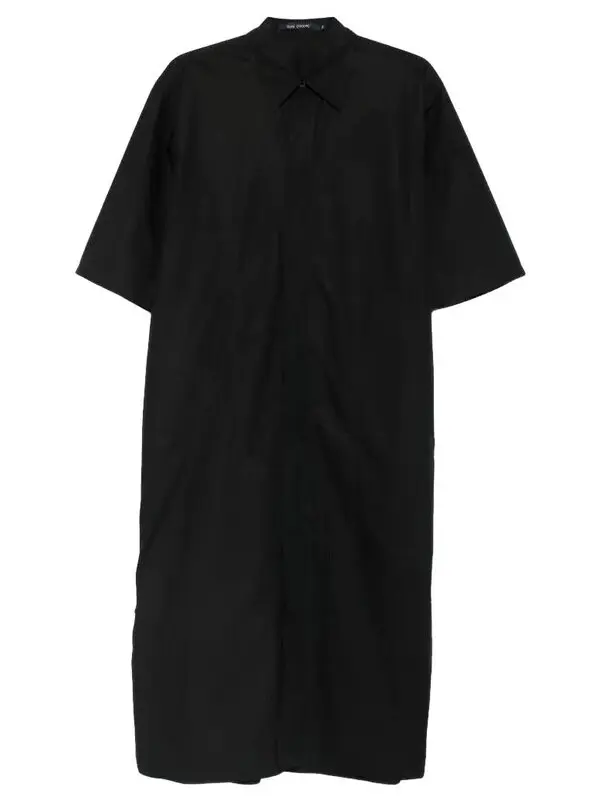 Sofie D'hoore Short-sleeve Shirt Midi Dress - Black
