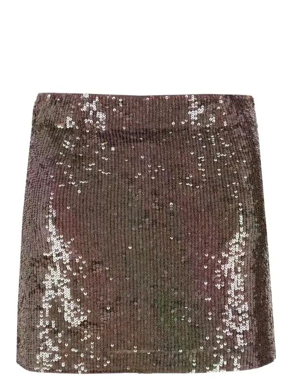 P.a.r.o.s.h Sequin-embellished Mini Skirt - Brown
