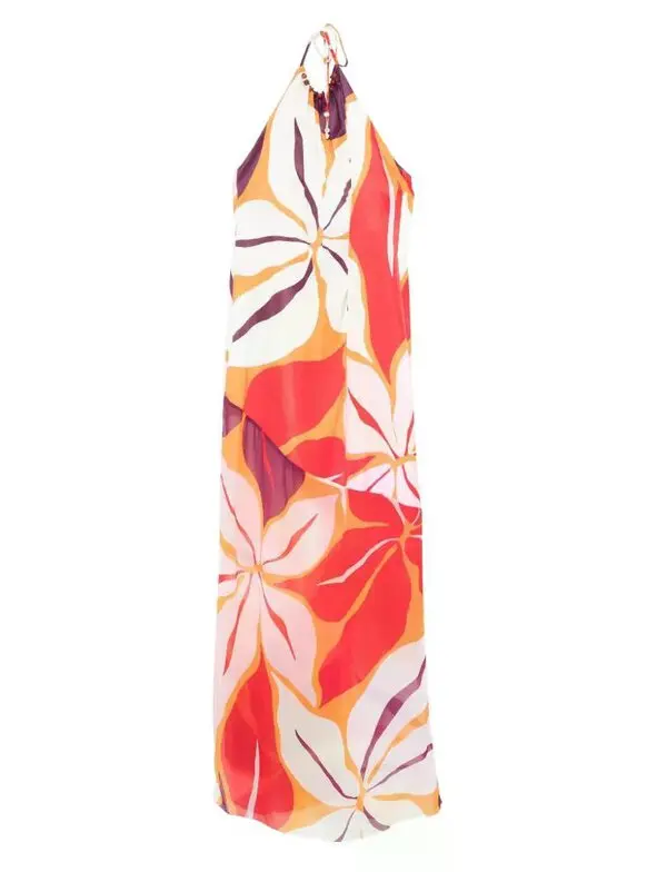 CALA DE LA CRUZ Accasia Floral-print Maxi Dress - White