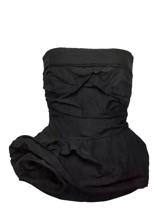 Magda Butrym Ruched Corset Top - Black