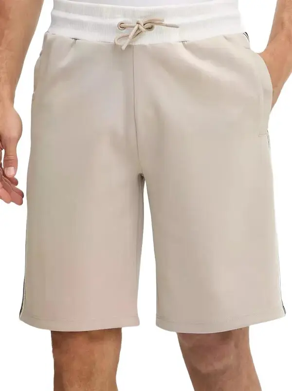 Guess Logo-tape Drawstring Shorts - Neutrals