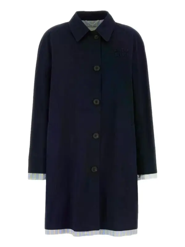 Miu Miu Single-breasted Coat - Blue