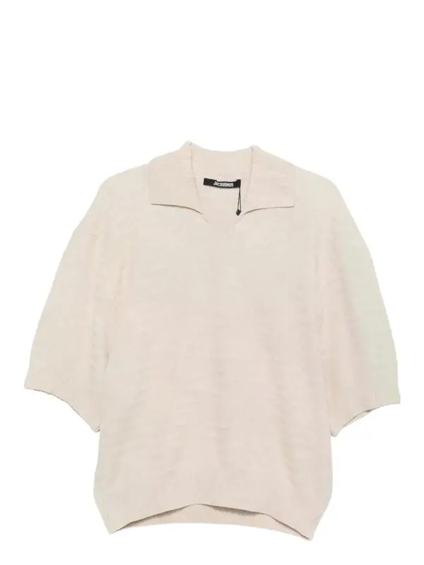 Jacquemus V-neck T-shirt - Neutrals