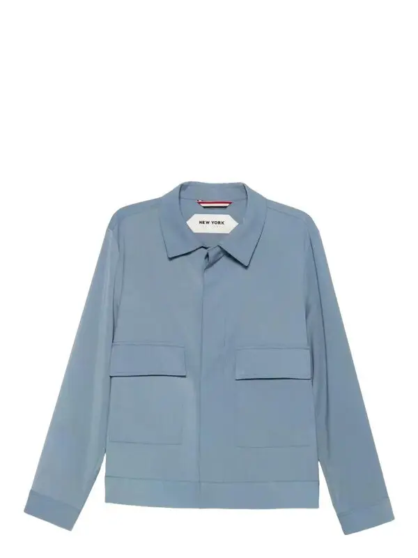 NEW YORK RESIDENT Flap-pocket Shirt Jacket - Blue