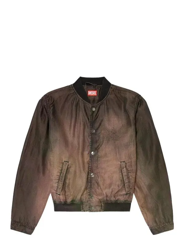 DIESEL® Embroidered Phoenix Bomber Jacket - Brown