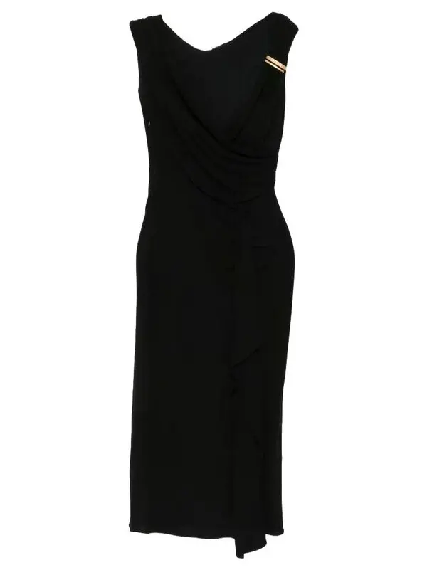 Max Mara Metal-detail Midi Dress - Black