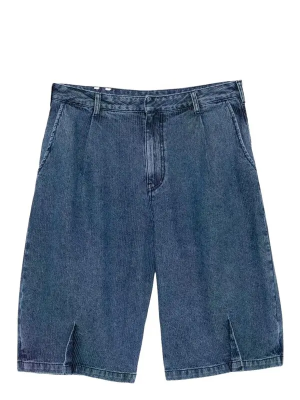 ADER ERROR Pleated Denim Shorts - Blue