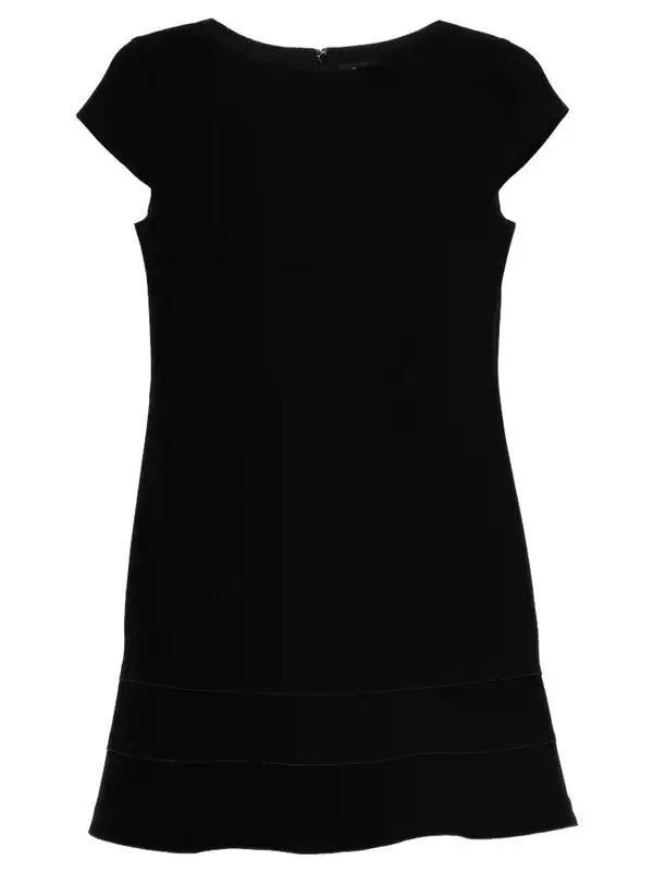 Theory Tiered-hem Cap-sleeve Dress - Black