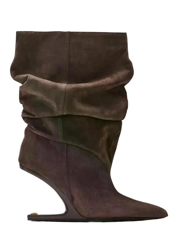 Balmain Suede Ankle Boots - Brown