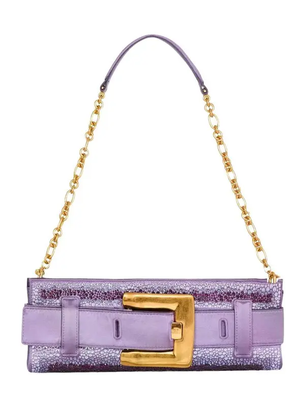 Balmain Anthem Shoulder Bag - Purple