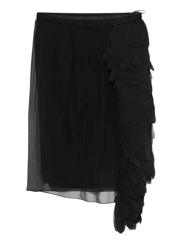 N°21 Petal-embellished Mini Skirt - Black